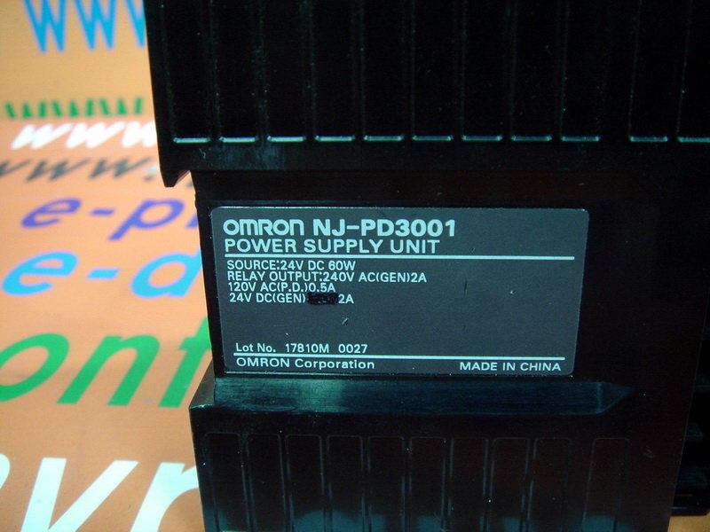 OMRON POWER SUPPLY NJ-PD3001 - 裕益科技自動化設備可程式編碼器PLC分散式控制系統DCS